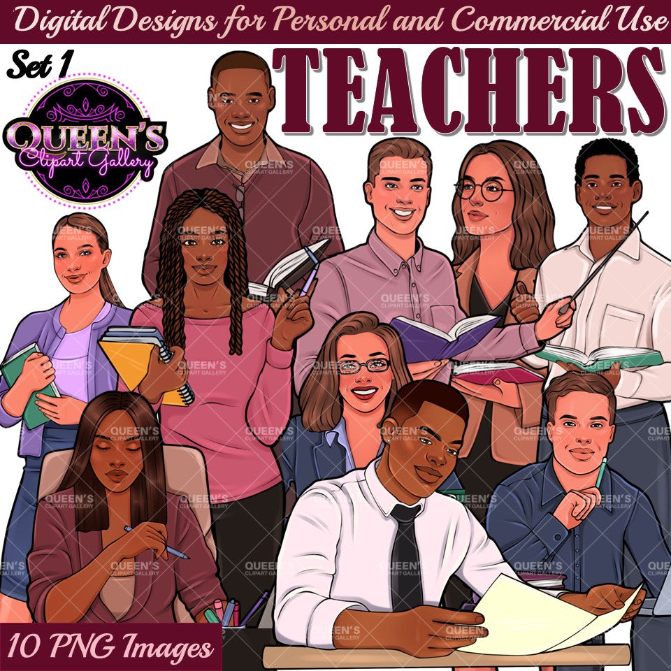 Teacher clipart, Teachers, Teaching clipart, Lady Boss clipart, Afro T ...