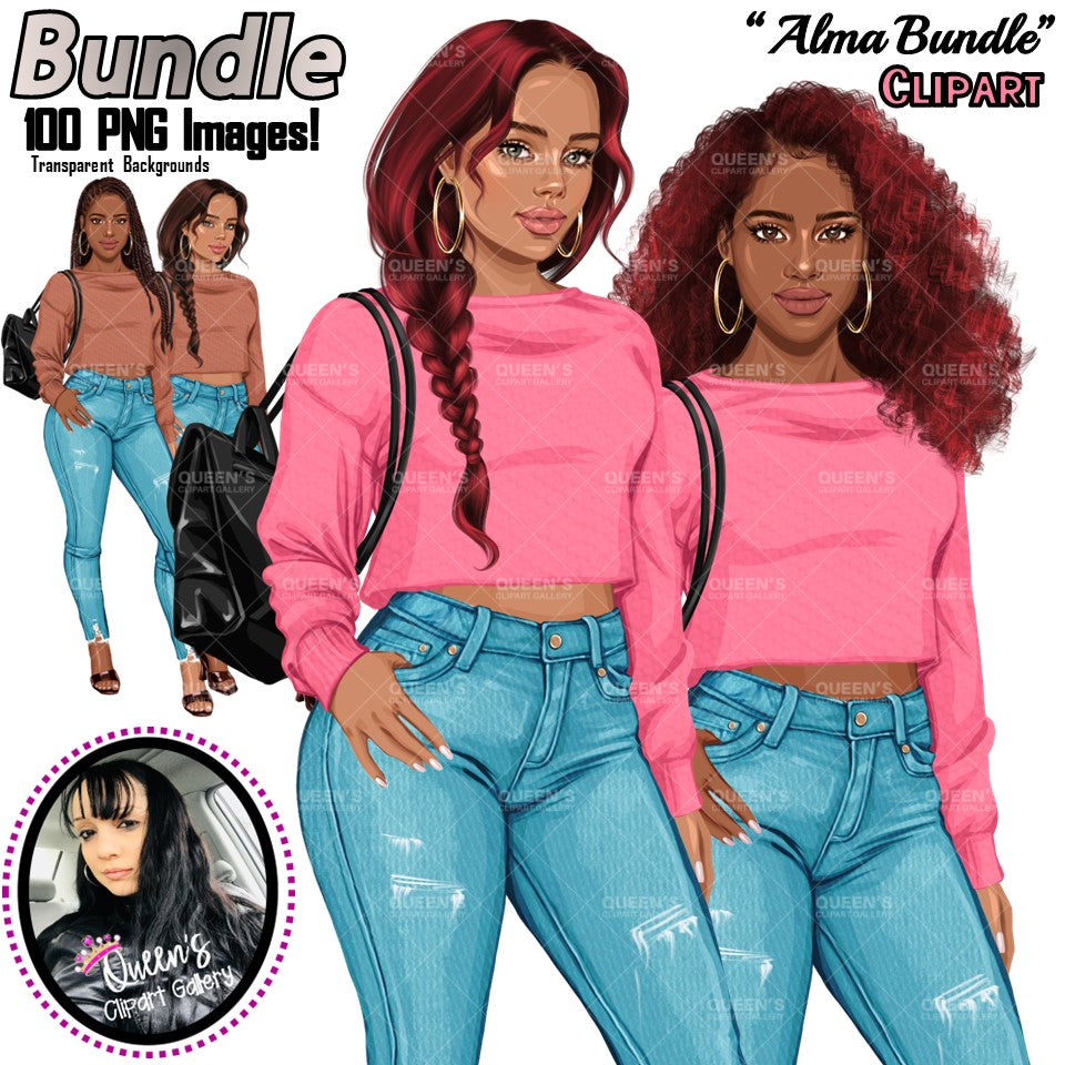 Denim jeans Afro girl, Afro girl clipart, Teenager clipart, Fashion gi ...