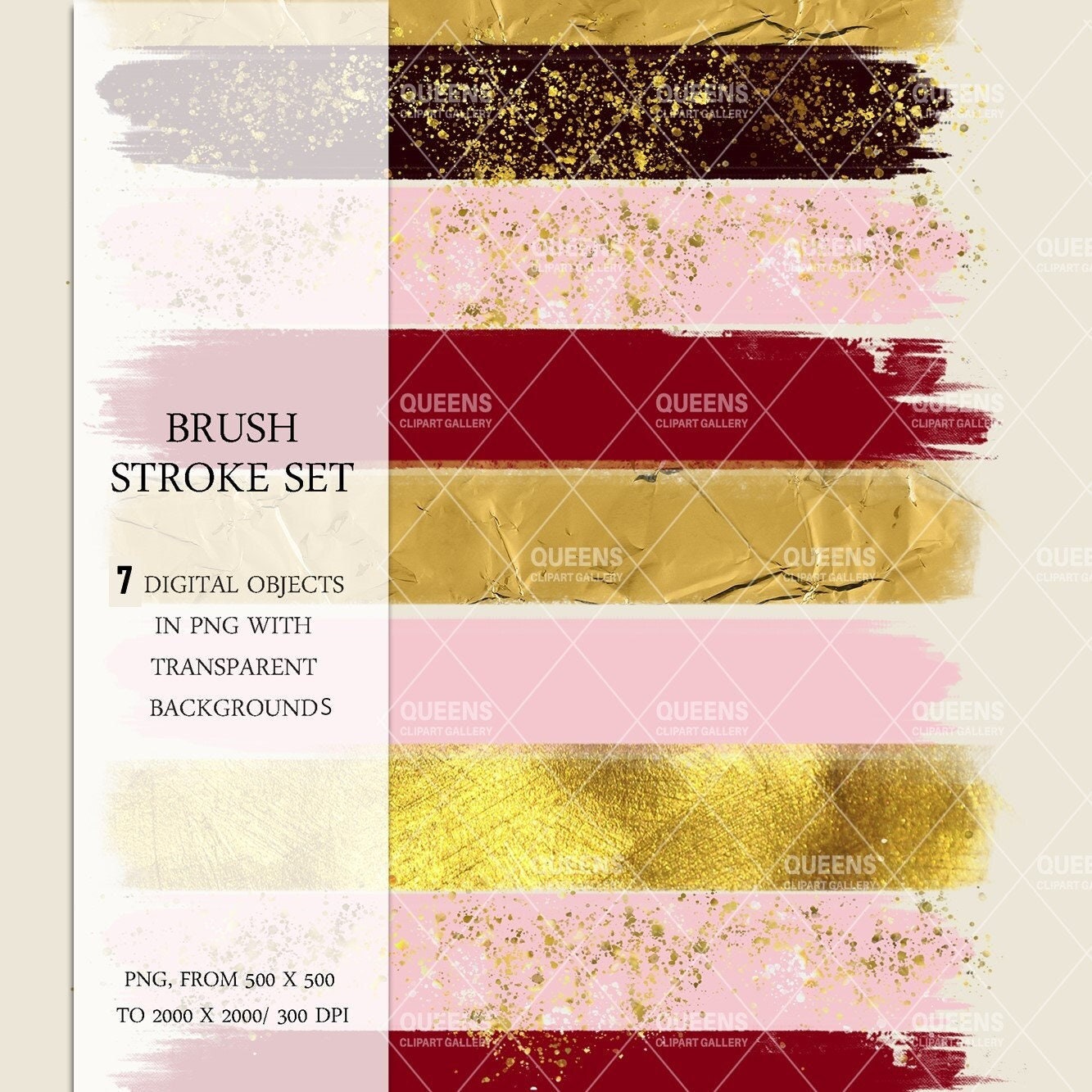 Brush Stroke Clipart, Brush strokes png, Brush Strokes Sublimation Des ...