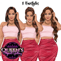 Woman in skirt, Fashion girl clipart, White woman, Summer girl clipart ...