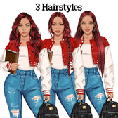 Denim jeans girl, Jeans girl clipart, Teenager clipart, Fashion girl c ...