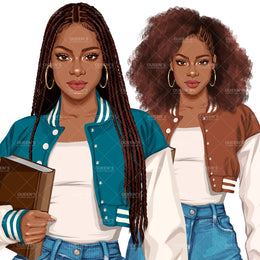 Afro Denim jeans girl, Jeans girl clipart, Afro Teenager clipart, Fash ...
