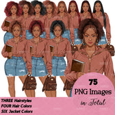Afro girl, Denim jeans skirt girl, Jeans girl clipart, Afro Teenager c ...