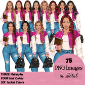 Afro Denim jeans girl, Jeans girl clipart, Afro Teenager clipart, Fash ...