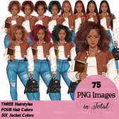 Afro Denim jeans girl, Jeans girl clipart, Afro Teenager clipart, Fash ...